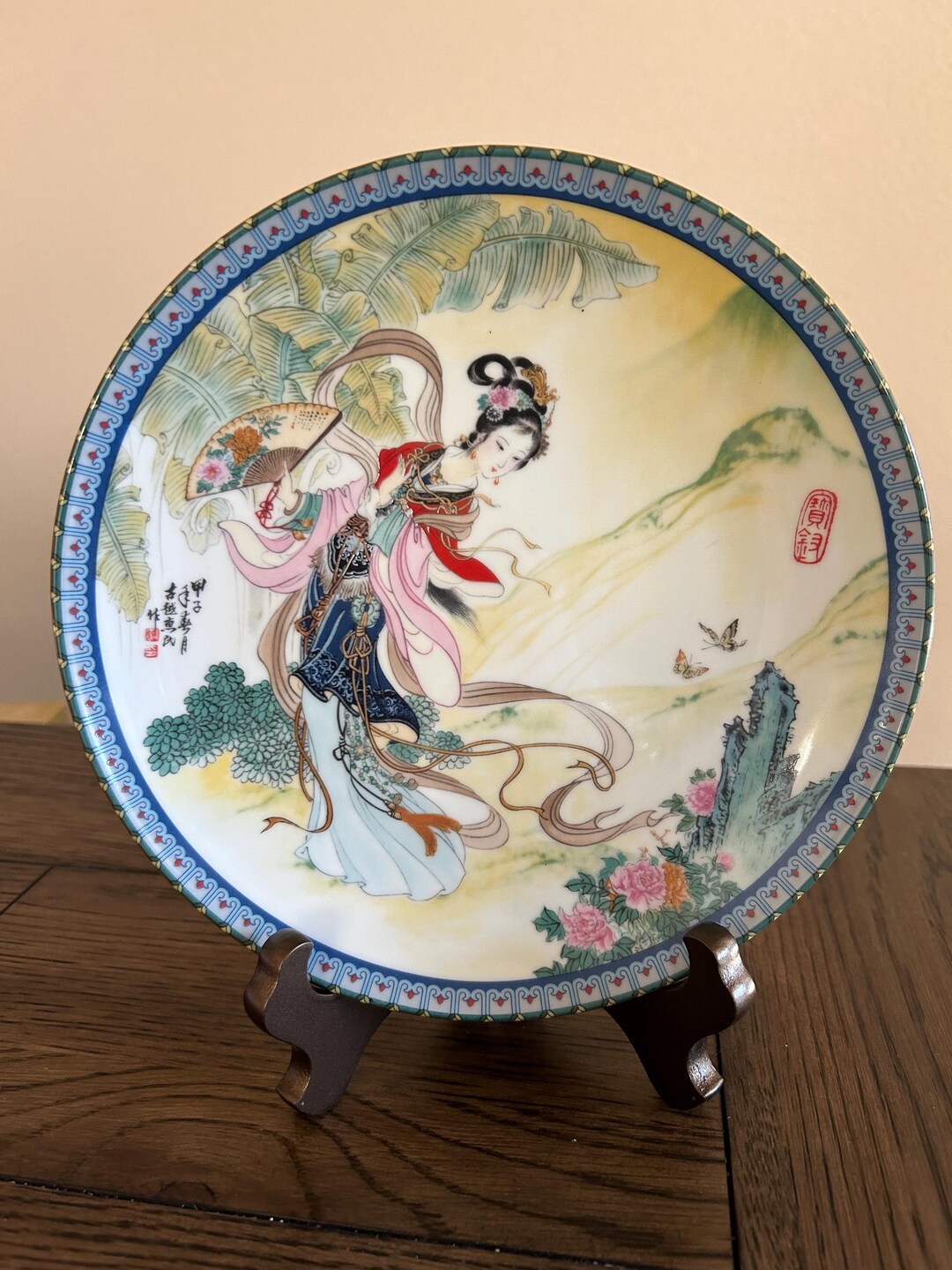 Japanese Collectible Plates by Artist Zhao Huimin - Etsy