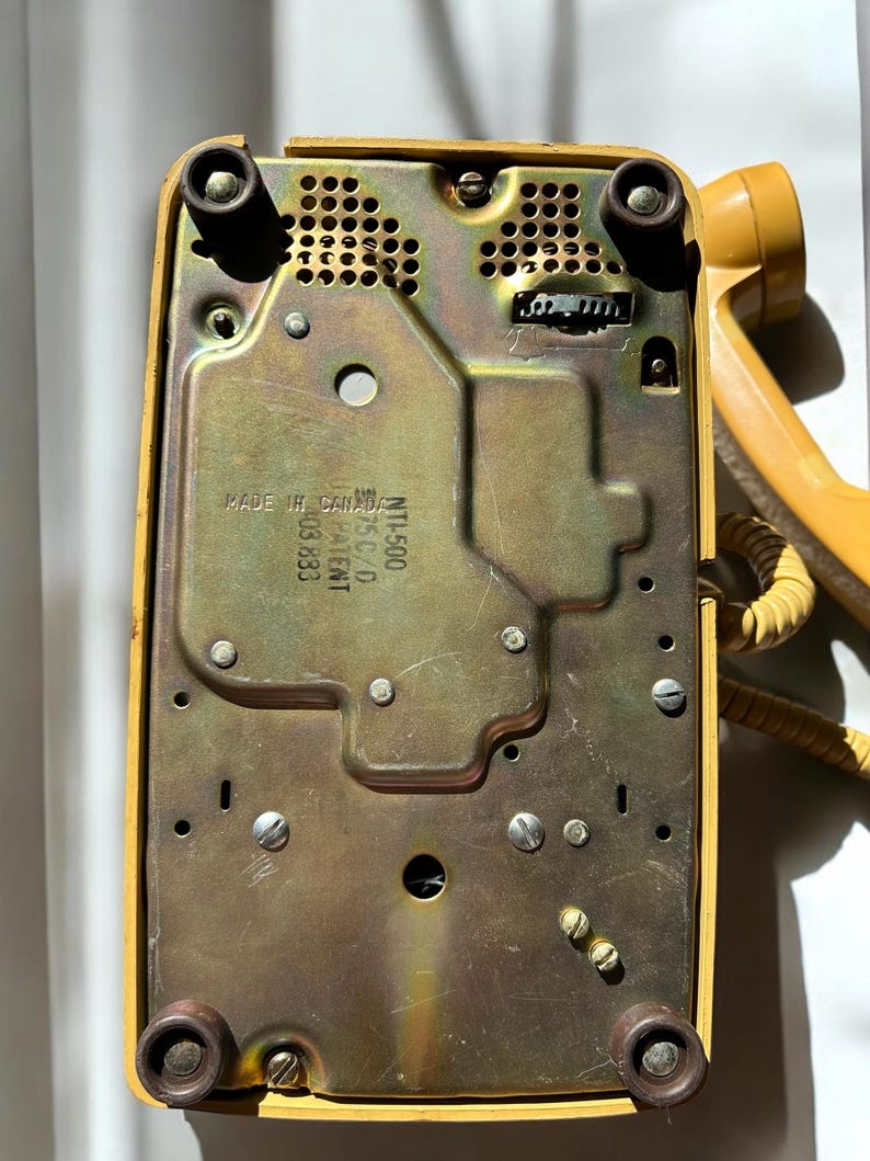 Vintage Yellow Rotary Phone - Northern Telecom - Etsy