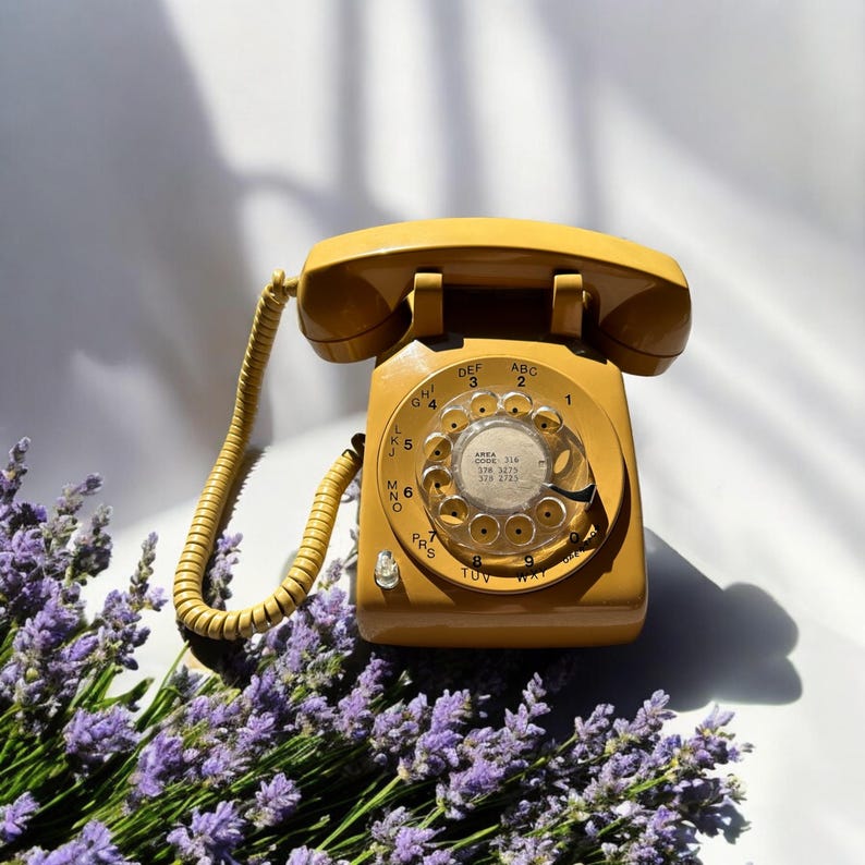 Vintage Yellow Rotary Phone - Northern Telecom - Etsy