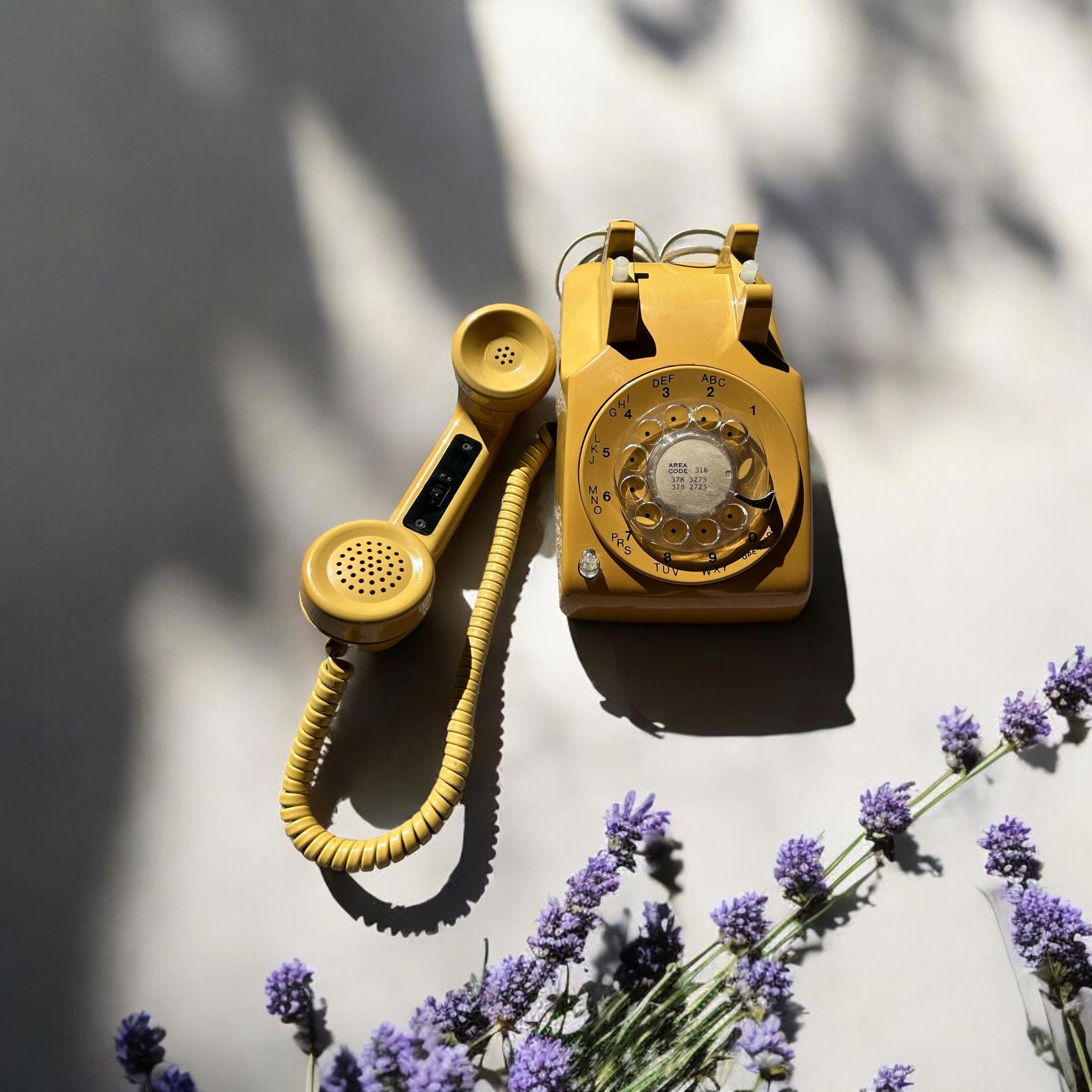 Vintage Yellow Rotary Phone - Northern Telecom - Etsy