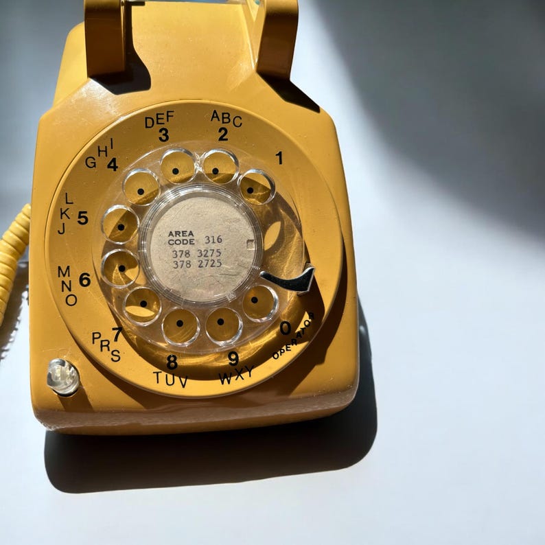 Vintage Yellow Rotary Phone - Northern Telecom - Etsy