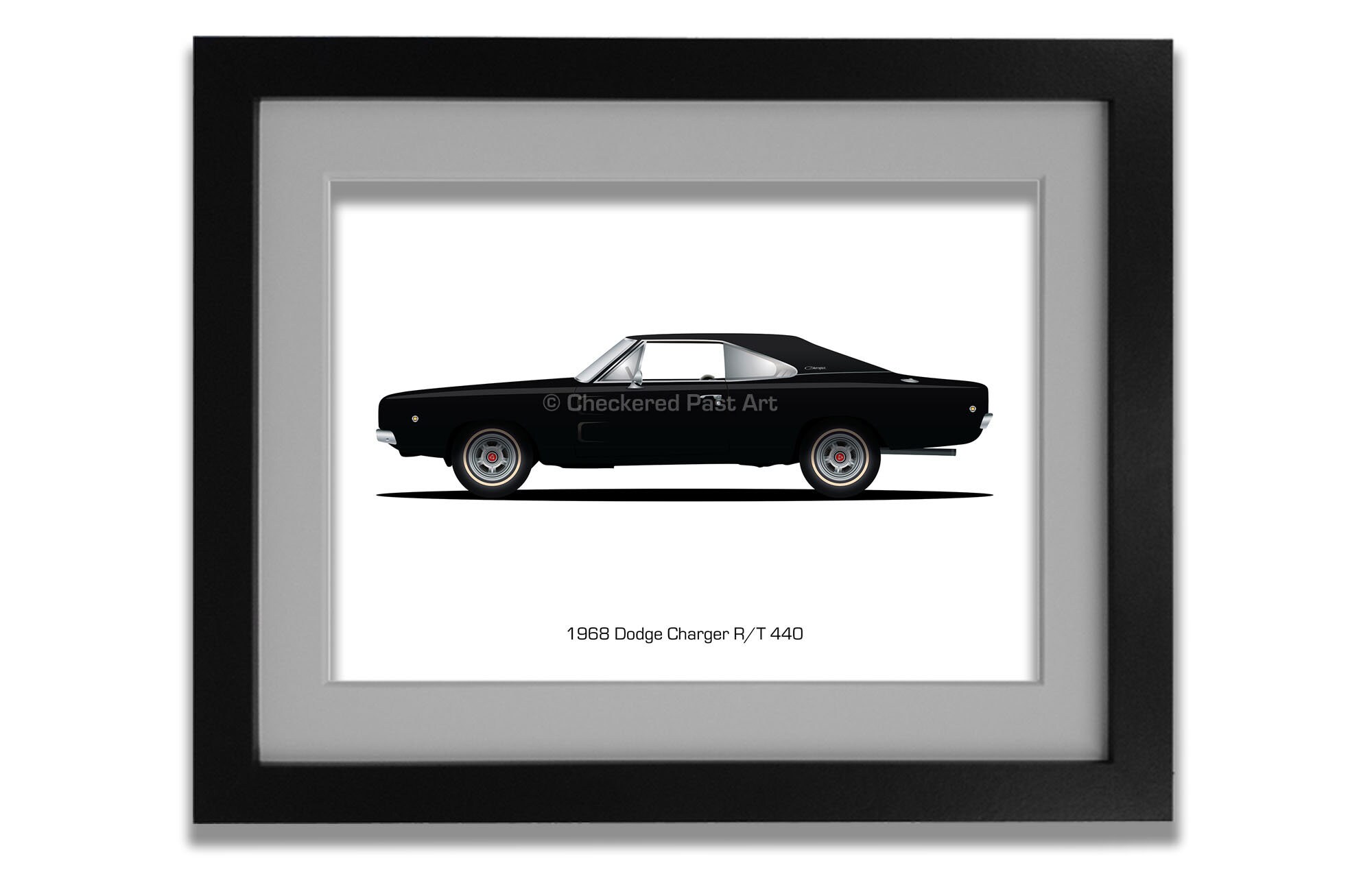 1968 "bullitt" Charger Art Print: Classic Muscle Car (digital Download ...