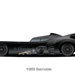 Tim Burton's 1989 Batmobile, Digital Download, Wall Art, Cinema/tv Cars ...