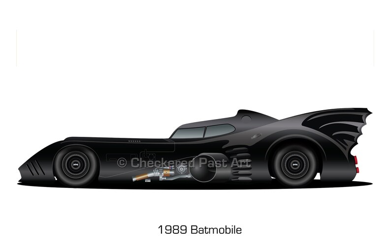 Tim Burton's 1989 Batmobile, Digital Download, Wall Art, Cinema/tv Cars ...
