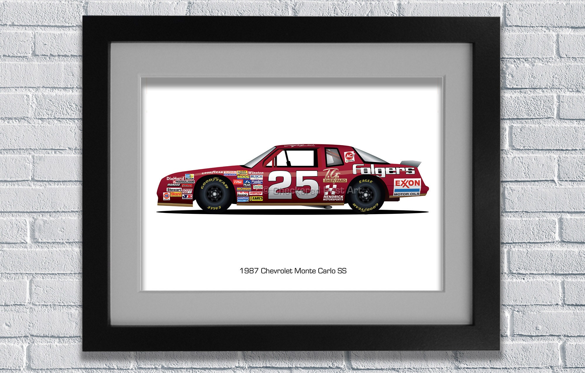 Vintage NASCAR, Tim Richmond, Race Car Poster, for Him, Father's Day ...