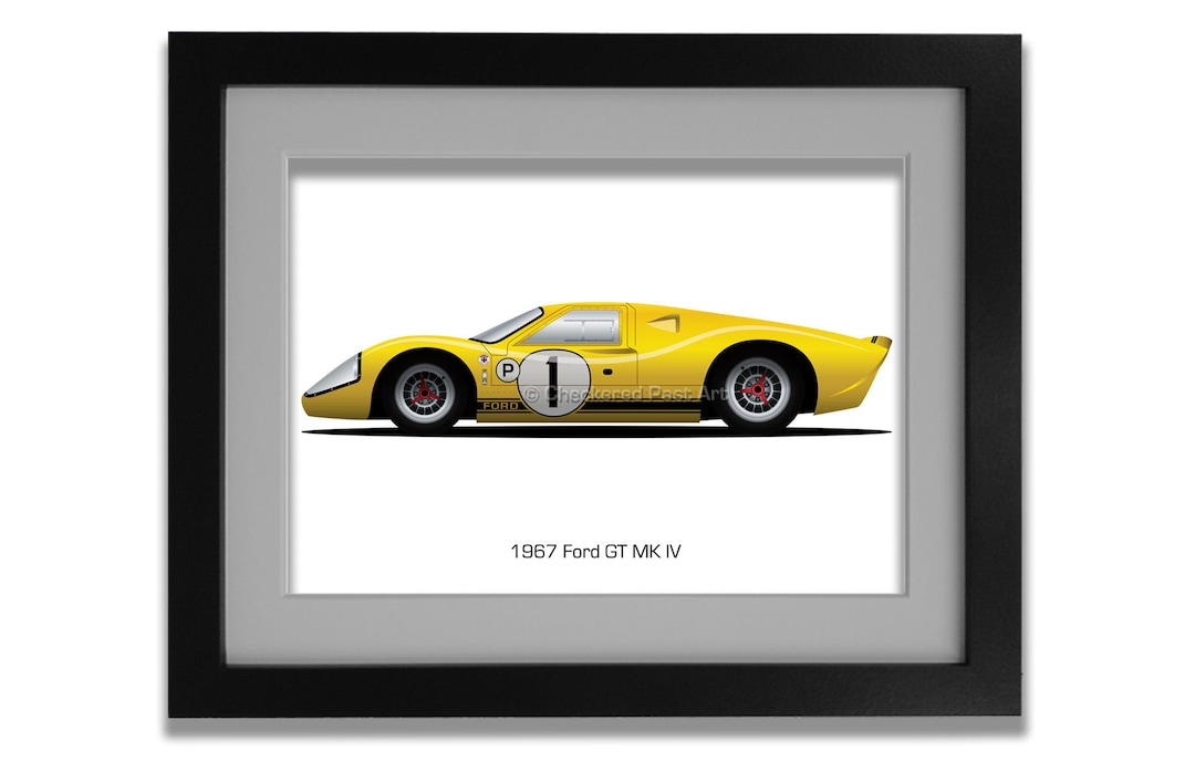 1967 Ford GT Mk IV Art Print: Mario Andretti Race Car (digital Download ...