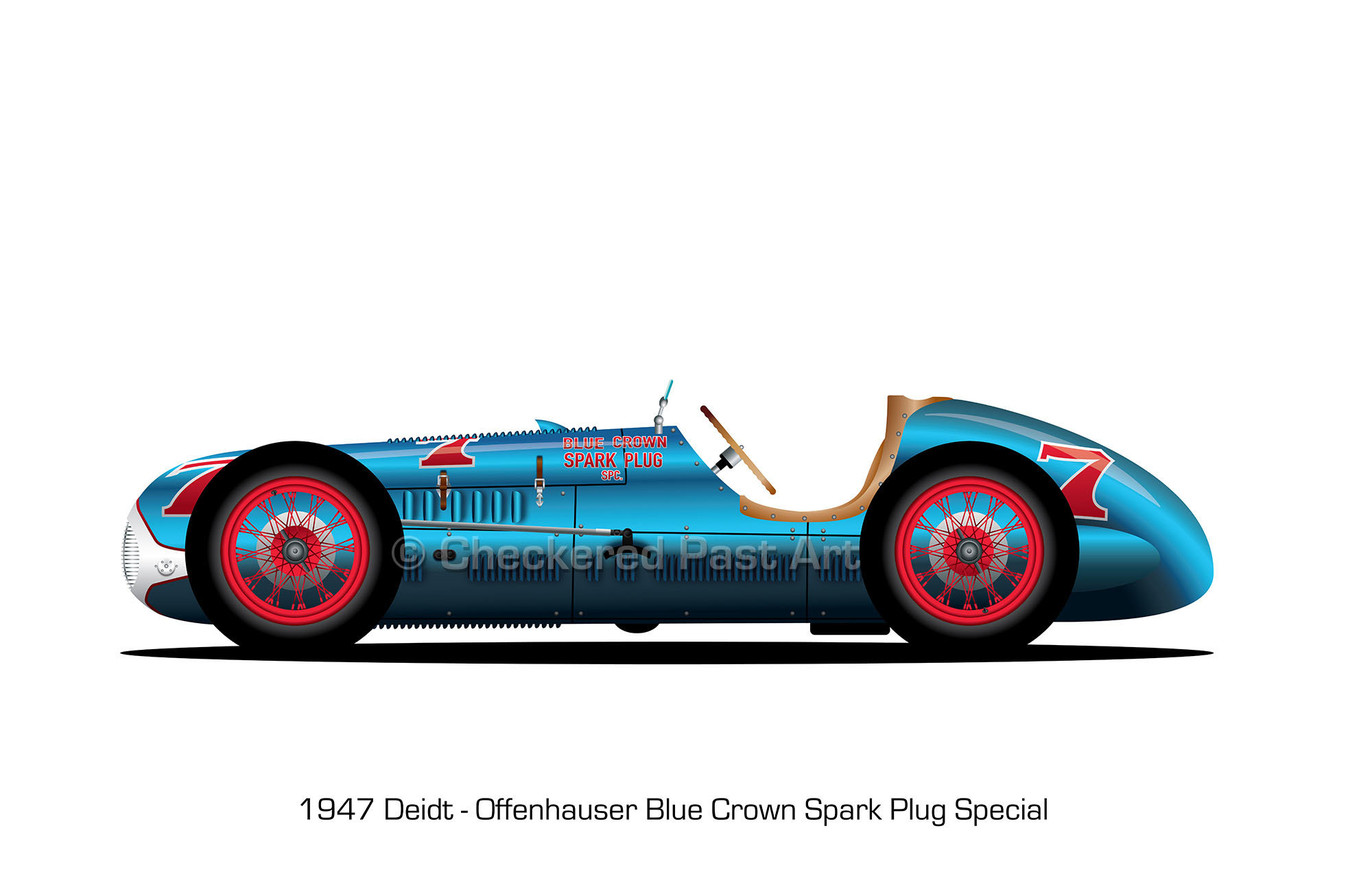 Vintage Indy Car Art, Indianapolis 500 Car - Etsy