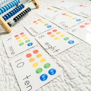 Rainbow Colors Counting Cards, Ten Frame Math Counting Practice ...