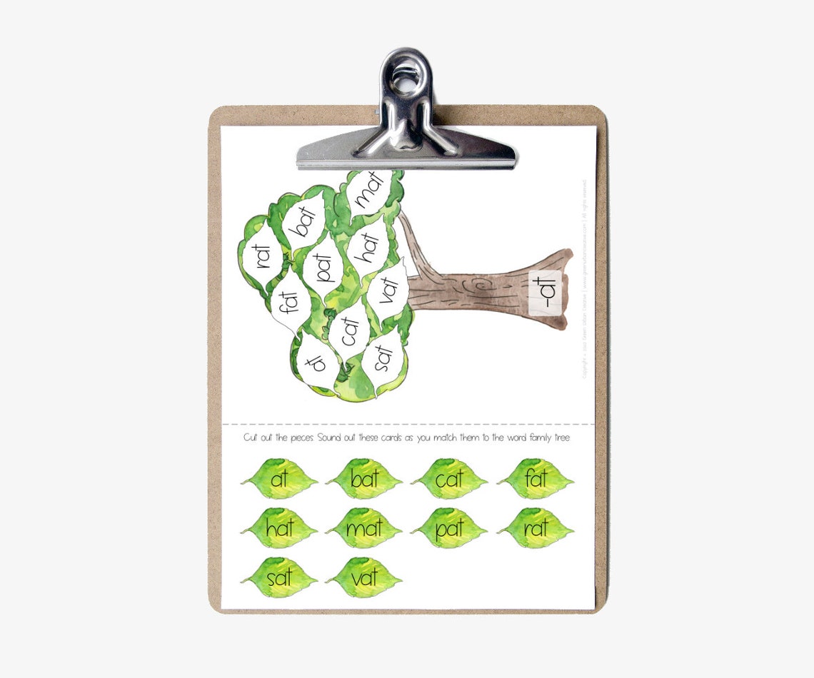 Short Vowel CVC Word Family Printable Activities - Etsy