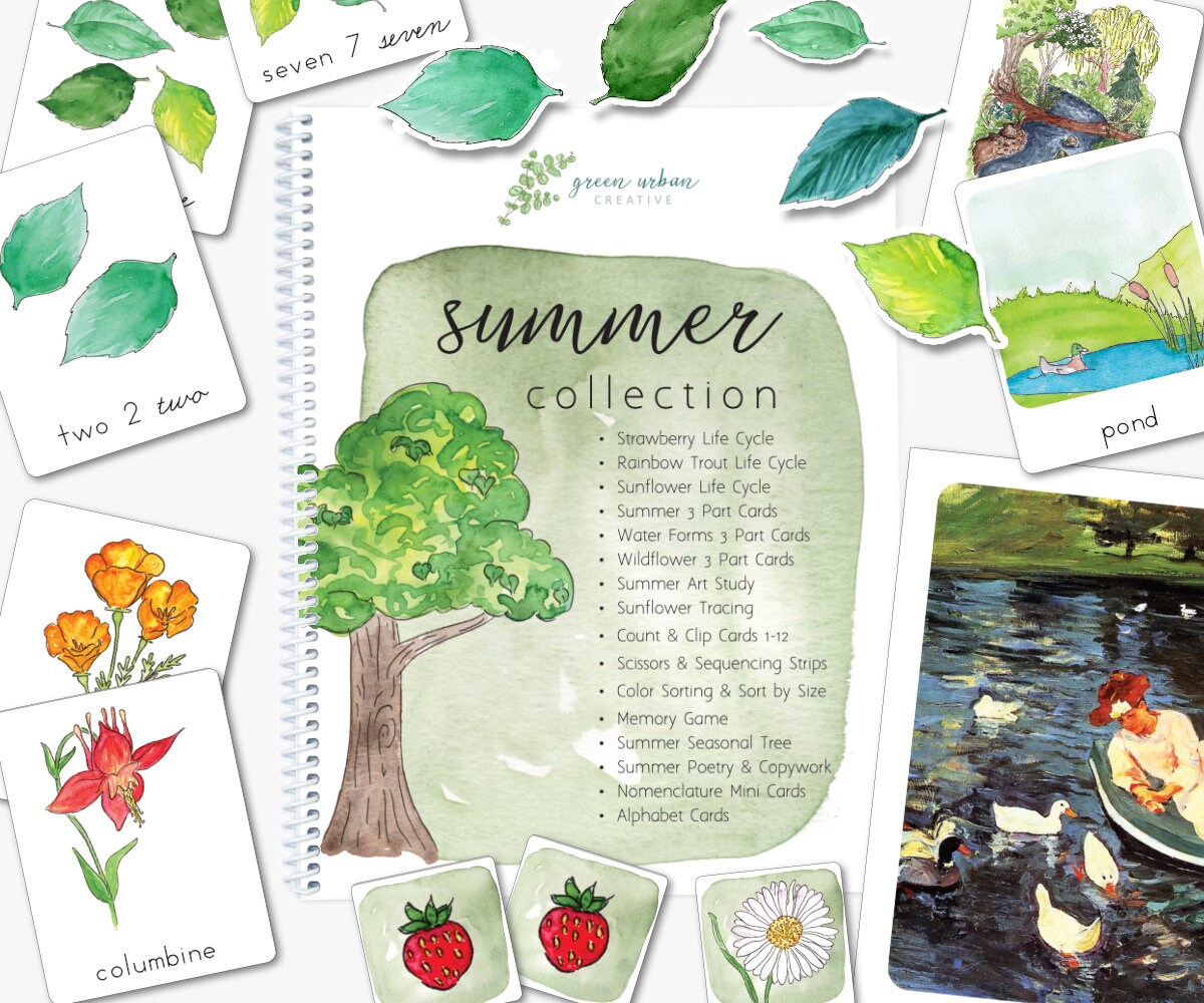 Summer Collection | Digital Download Montessori Nature Printable - Etsy