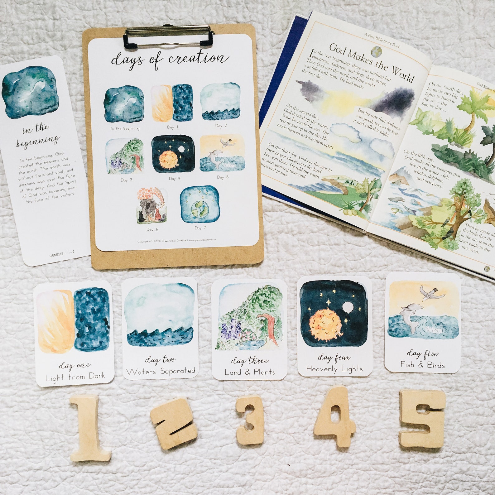 Days of Creation: Scripture Story Cards | Etsy