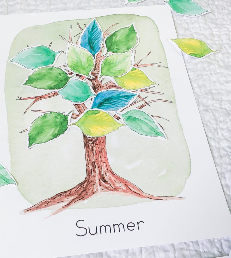 Seasons Tree Activity Printable Preschool Kindergarten | Etsy