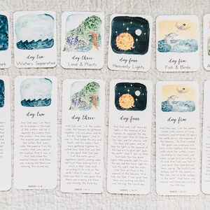 Days of Creation: Scripture Story Cards | Etsy