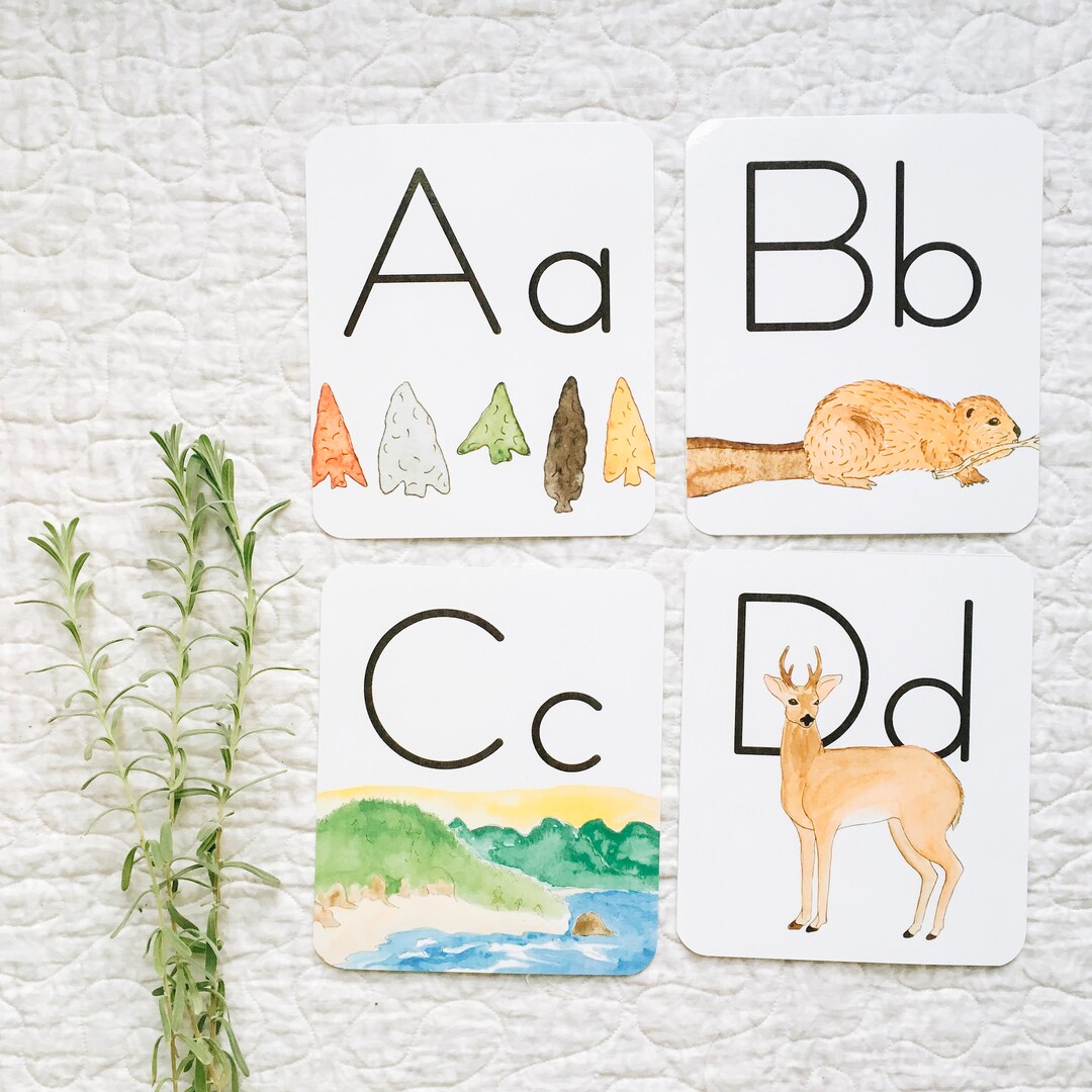 Watercolor Nature Alphabet Banner Classroom Decor - Etsy