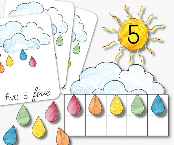 Rainbow Cloud Counting 10 Frame Math Practice Homeschool - Etsy