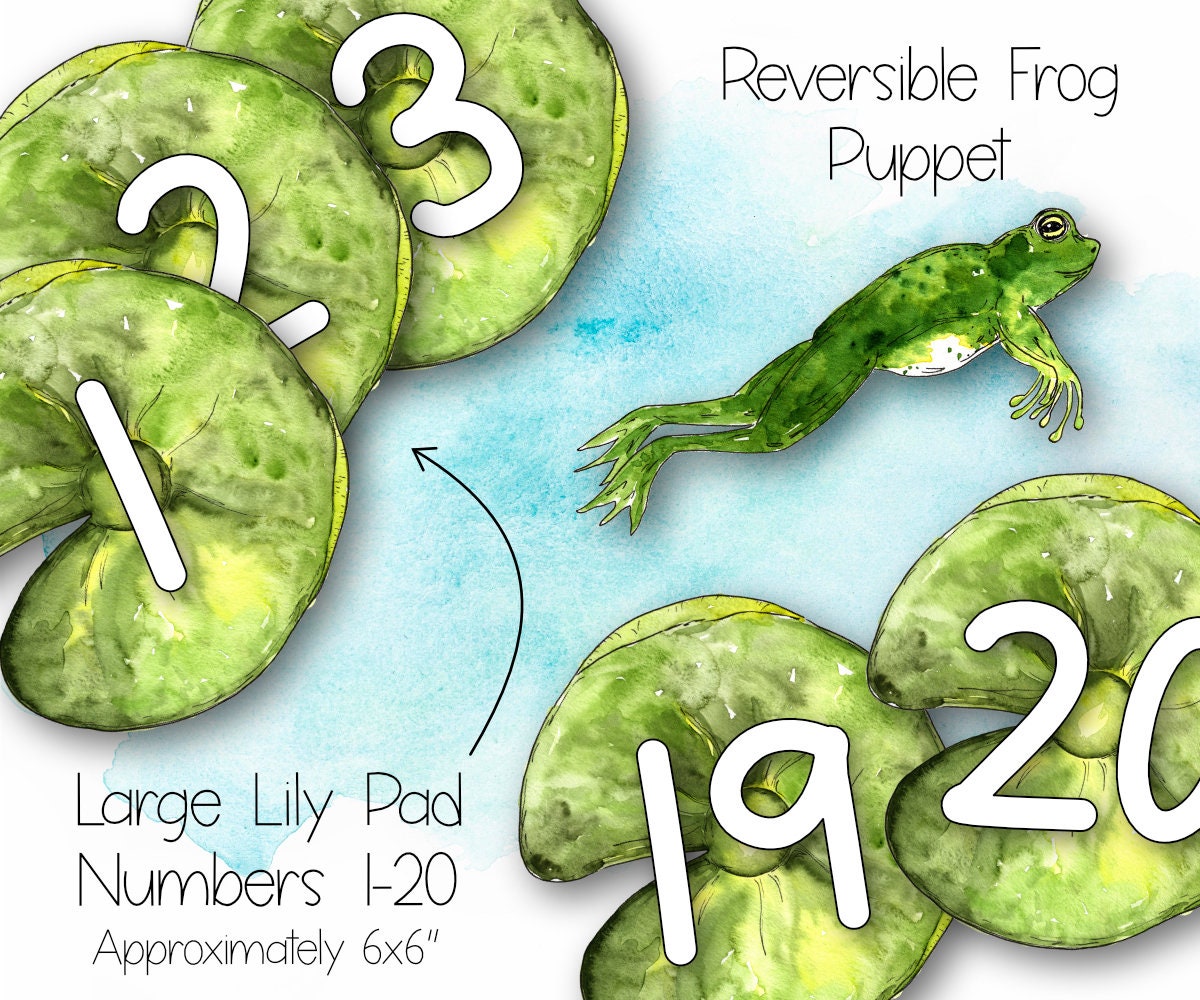 Lily Pad Number Line, Interactive Play Based Math Learning Activity ...