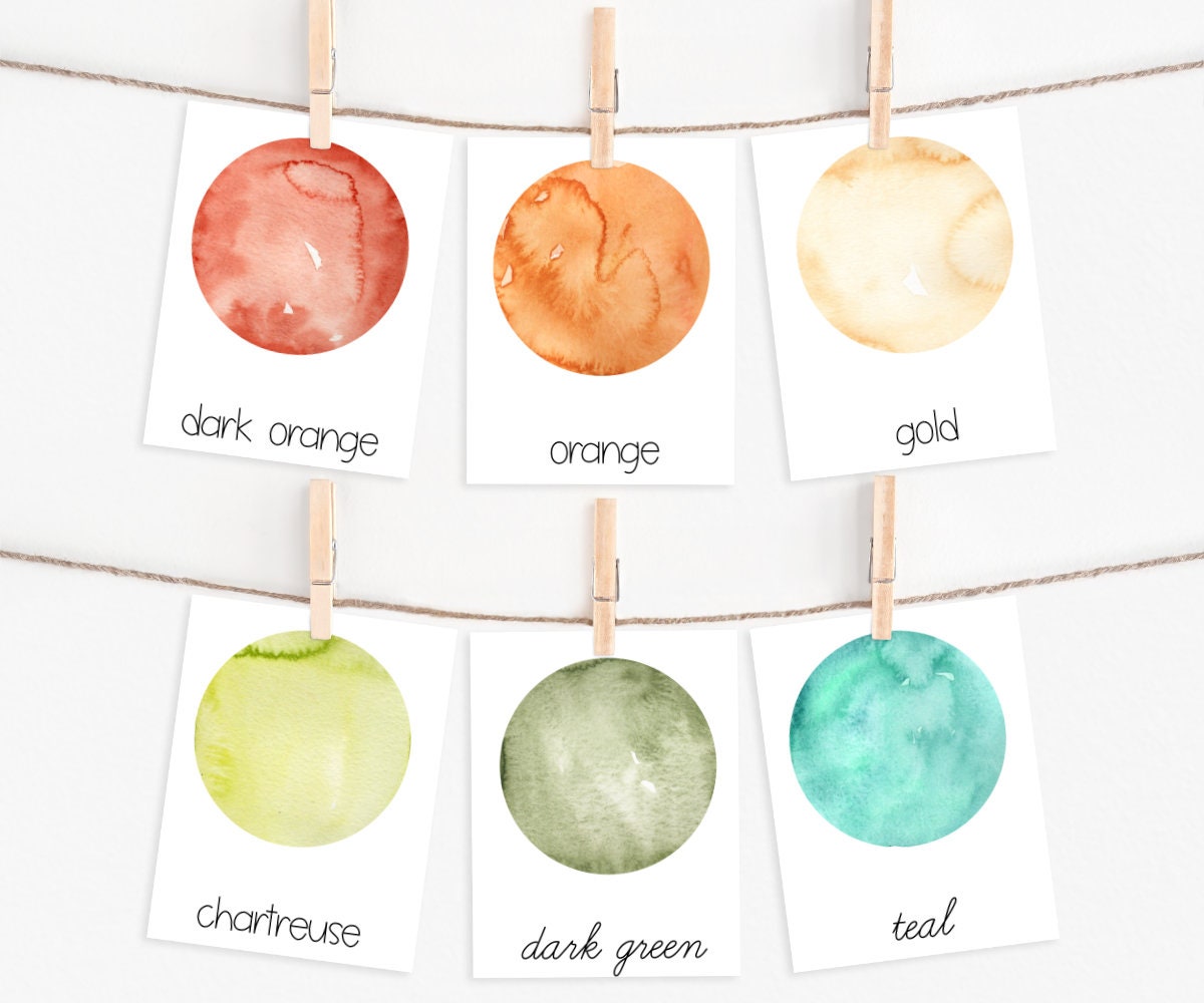 Colors 3 Part Cards Homeschool Montessori Early Years Learning - Etsy