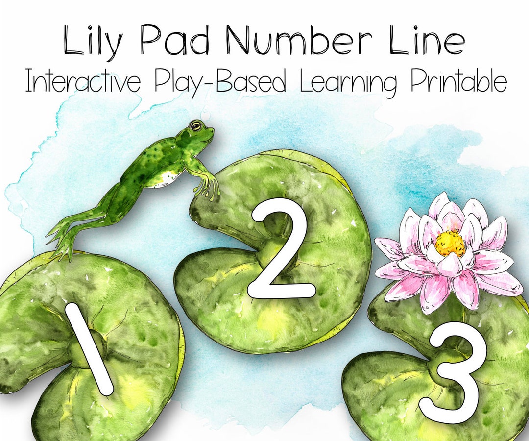 Lily Pad Number Line, Interactive Play Based Math Learning Activity ...