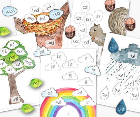 Short Vowel CVC Word Family Printable Activities - Etsy