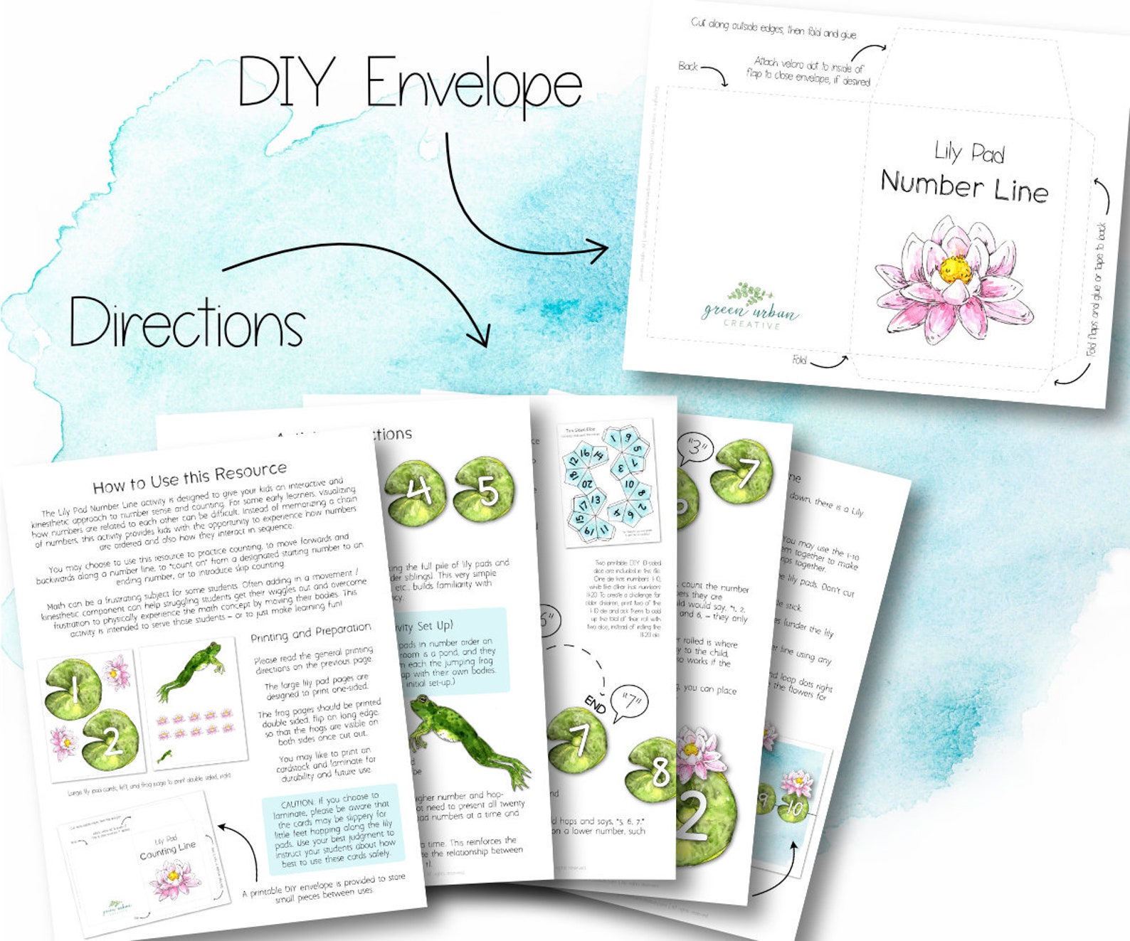 Lily Pad Number Line Interactive Play Based Math Learning - Etsy