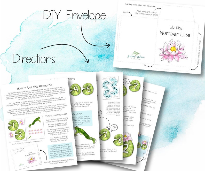 Lily Pad Number Line Interactive Play Based Math Learning - Etsy