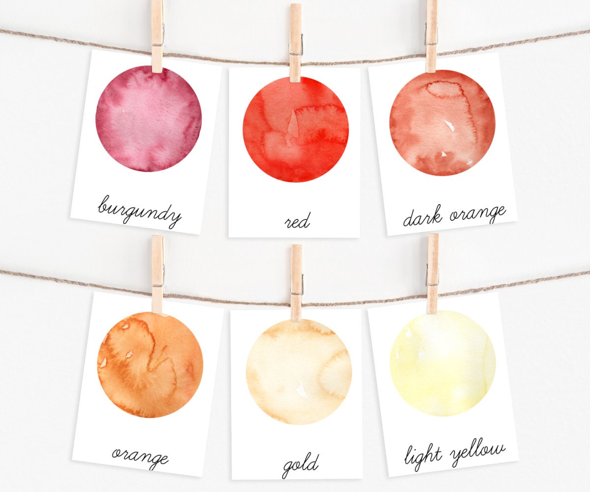 Colors 3 Part Cards Homeschool Montessori Early Years Learning - Etsy