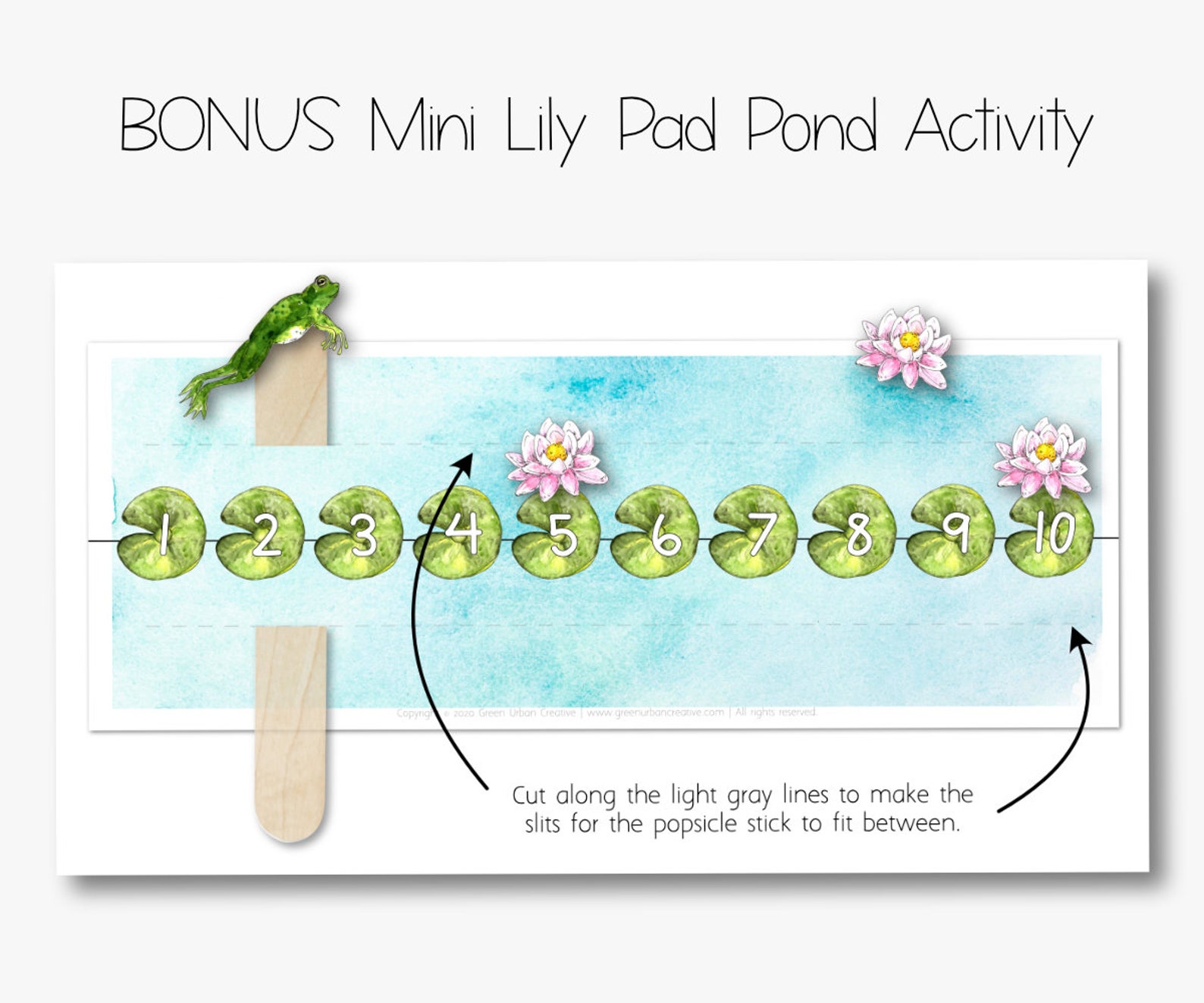 Lily Pad Number Line Interactive Play Based Math Learning - Etsy