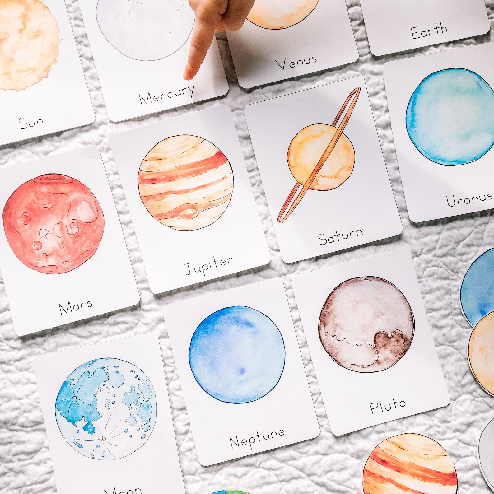 Solar System Flashcards Montessori Homeschool Planets Space | Etsy