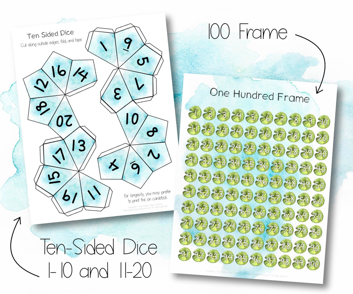 Lily Pad Number Line, Interactive Play Based Math Learning Activity ...