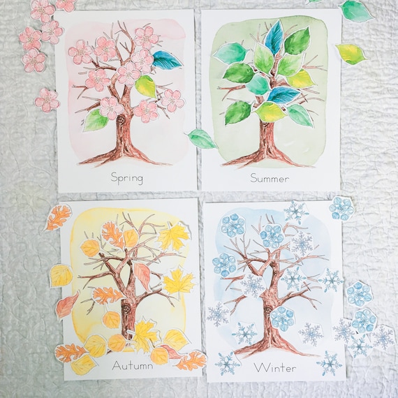 Seasons Tree Activity Printable Preschool Kindergarten | Etsy