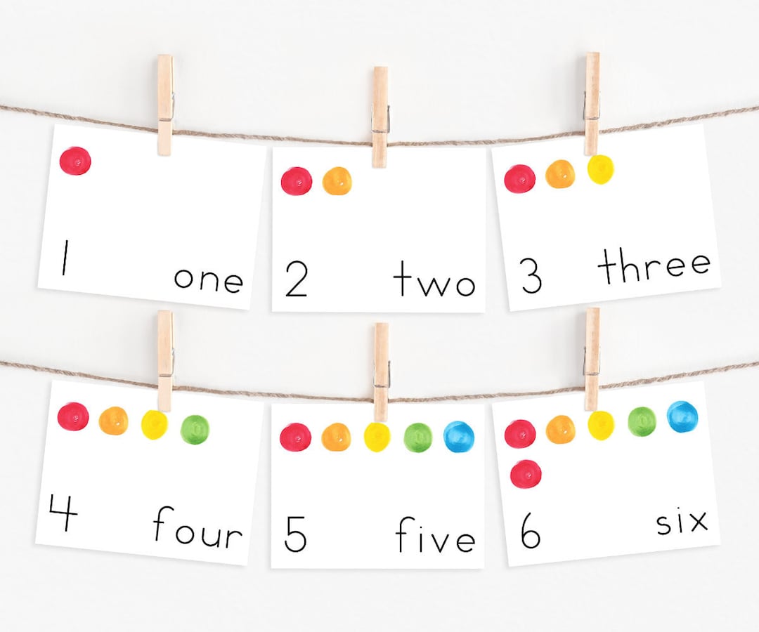 Rainbow Colors Counting Cards, Ten Frame Math Counting Practice ...