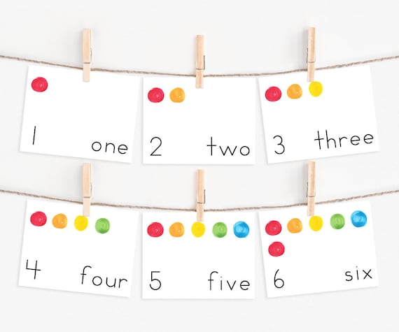 Rainbow Colors Counting Cards Ten Frame Math Counting - Etsy