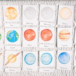 Solar System Flashcards | Montessori Homeschool Planets Outer Space ...