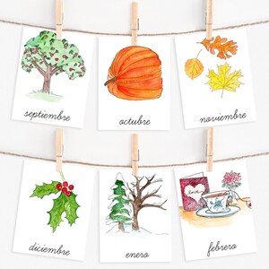 Months of the Year SPANISH, Meses Del Año, Homeschool Montessori ...