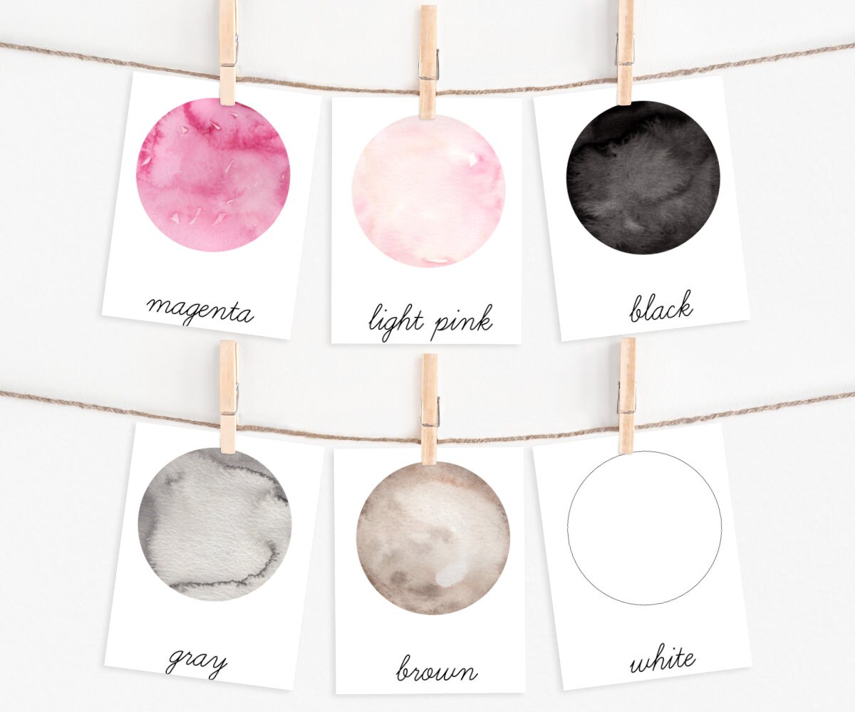 Colors 3 Part Cards Homeschool Montessori Early Years Learning - Etsy