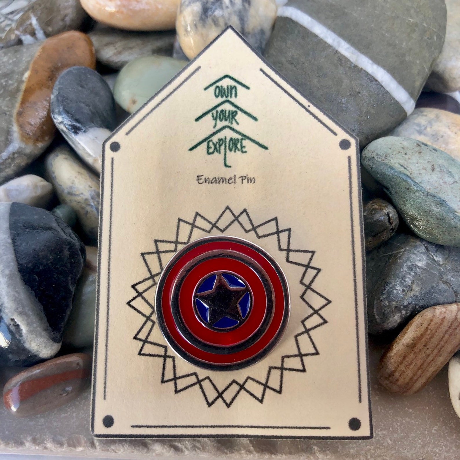 Captain America Shield Pin | Etsy