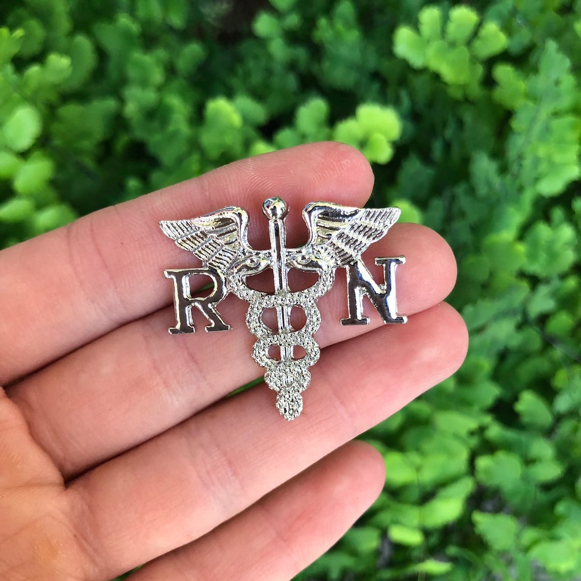 Registered Nurse RN Symbol Emblem Caduceus Pin Hard Enamel | Etsy