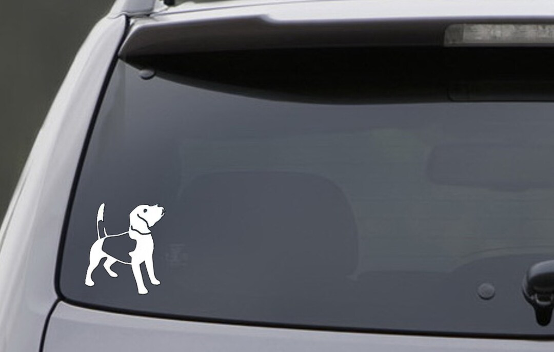 Beagle Dog Car Window Sticker, Vinyl Sticker - Etsy