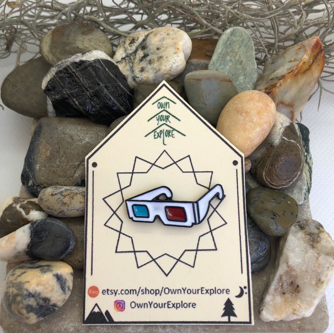 3D Glasses Enamel Pin - Pin Collection - Hard Enamel Pin - Retro Themed ...