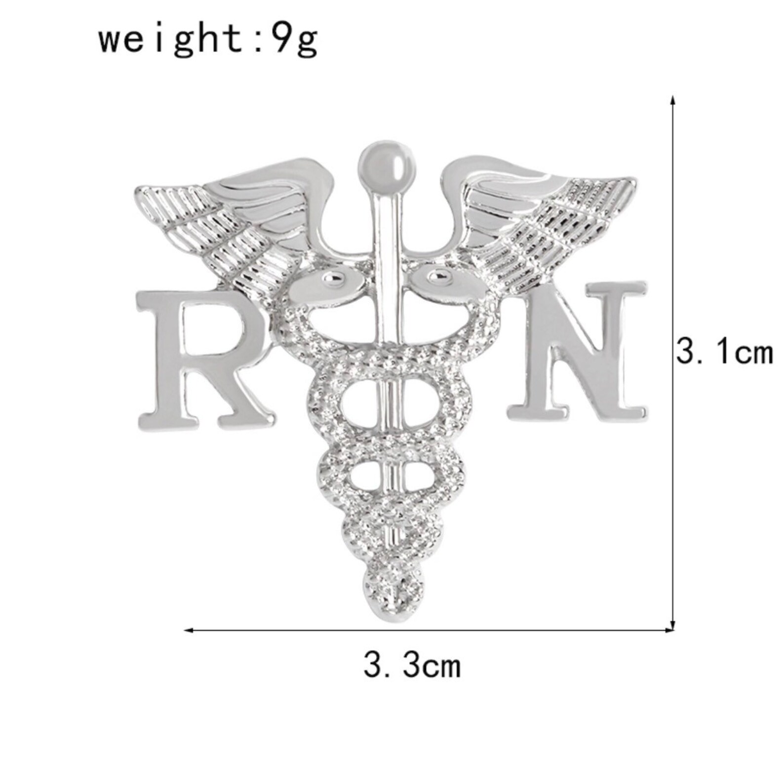 Registered Nurse RN Symbol Emblem Caduceus Pin Hard Enamel | Etsy