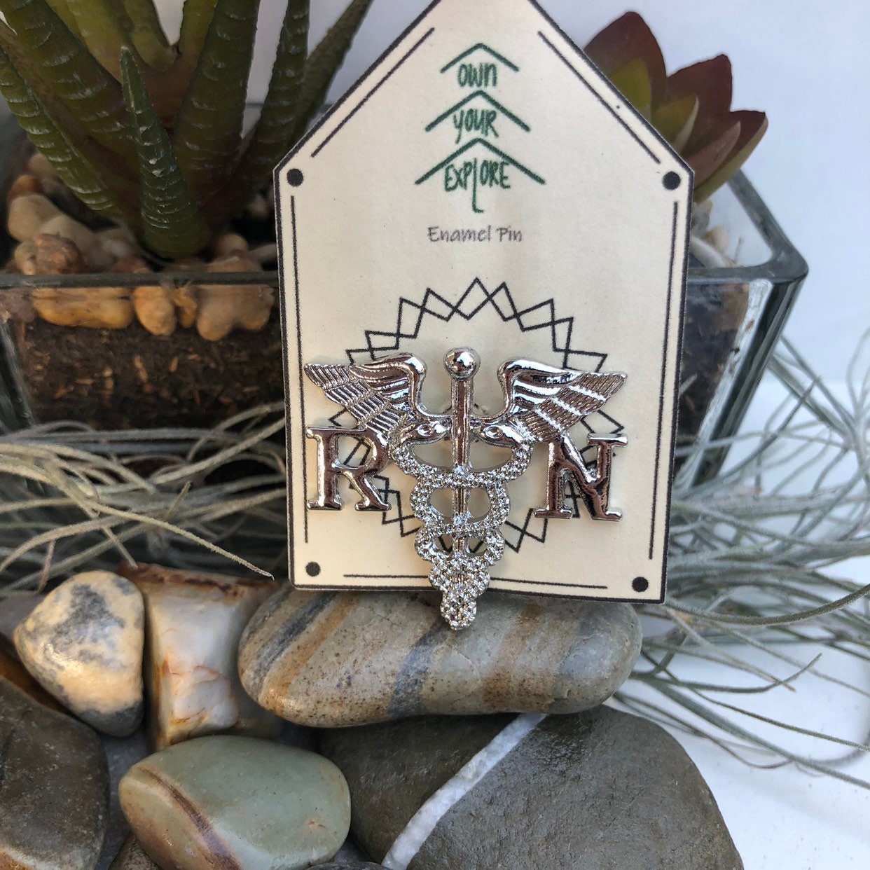 Registered Nurse RN Symbol Emblem Caduceus Pin Hard Enamel | Etsy