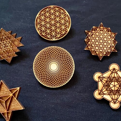 Sacred Geometry Pins Sacred Geometry Hat Pins Flower of Life - Etsy