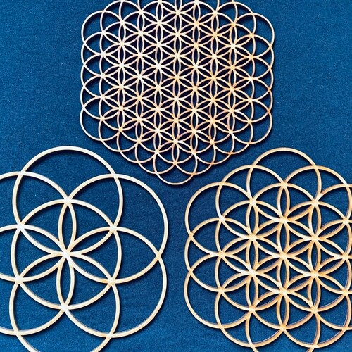 Sacred Geometry Ornament Set Seed of Life Flower of Life | Etsy