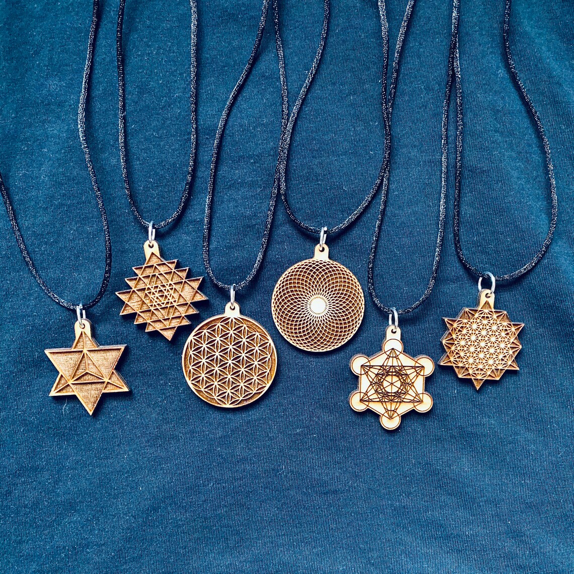 Sacred Geometry Necklaces Geometric Pendants Meditation - Etsy