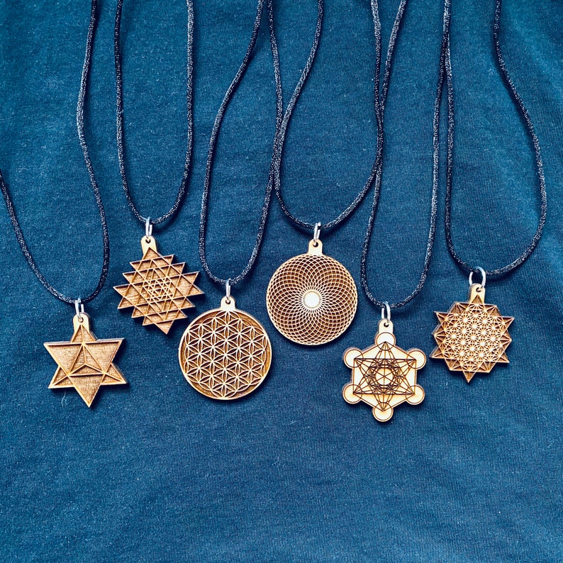 Sacred Geometry Necklaces Geometric Pendants Meditation - Etsy