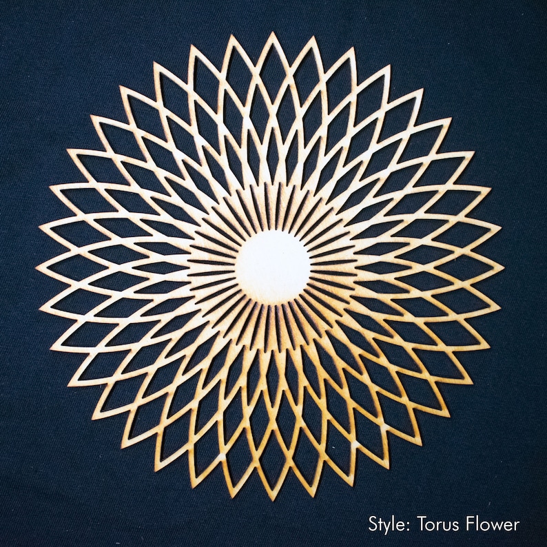 Sacred Geometry Wall Art Torus Asanoha Pattern Torus | Etsy