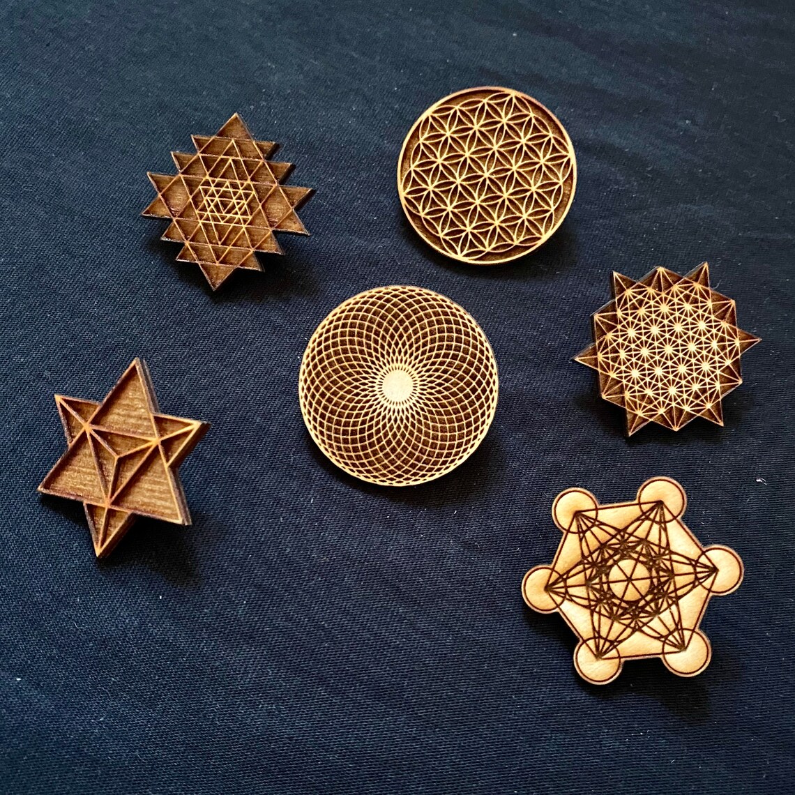 Sacred Geometry Pins Sacred Geometry Hat Pins Flower of Life - Etsy