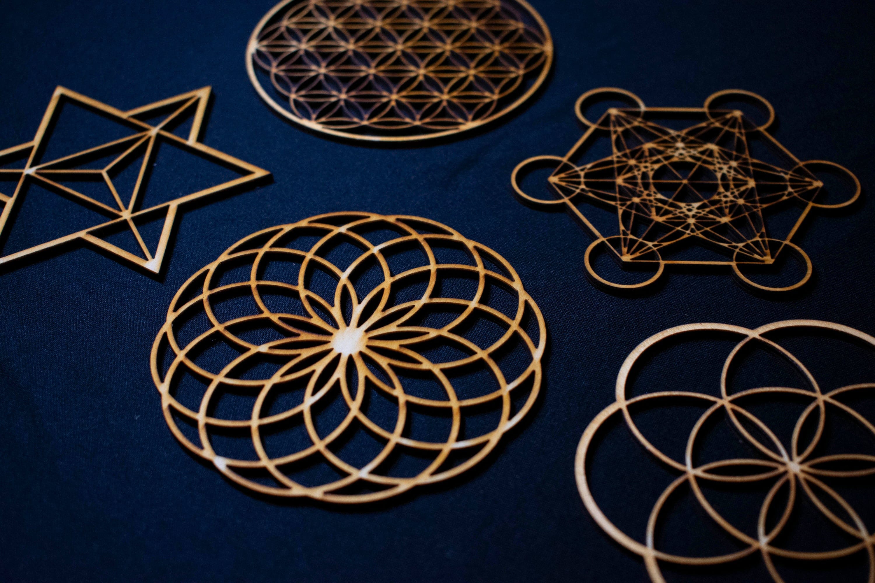 Sacred Geometry Ornament Set Seed of Life Flower of Life | Etsy