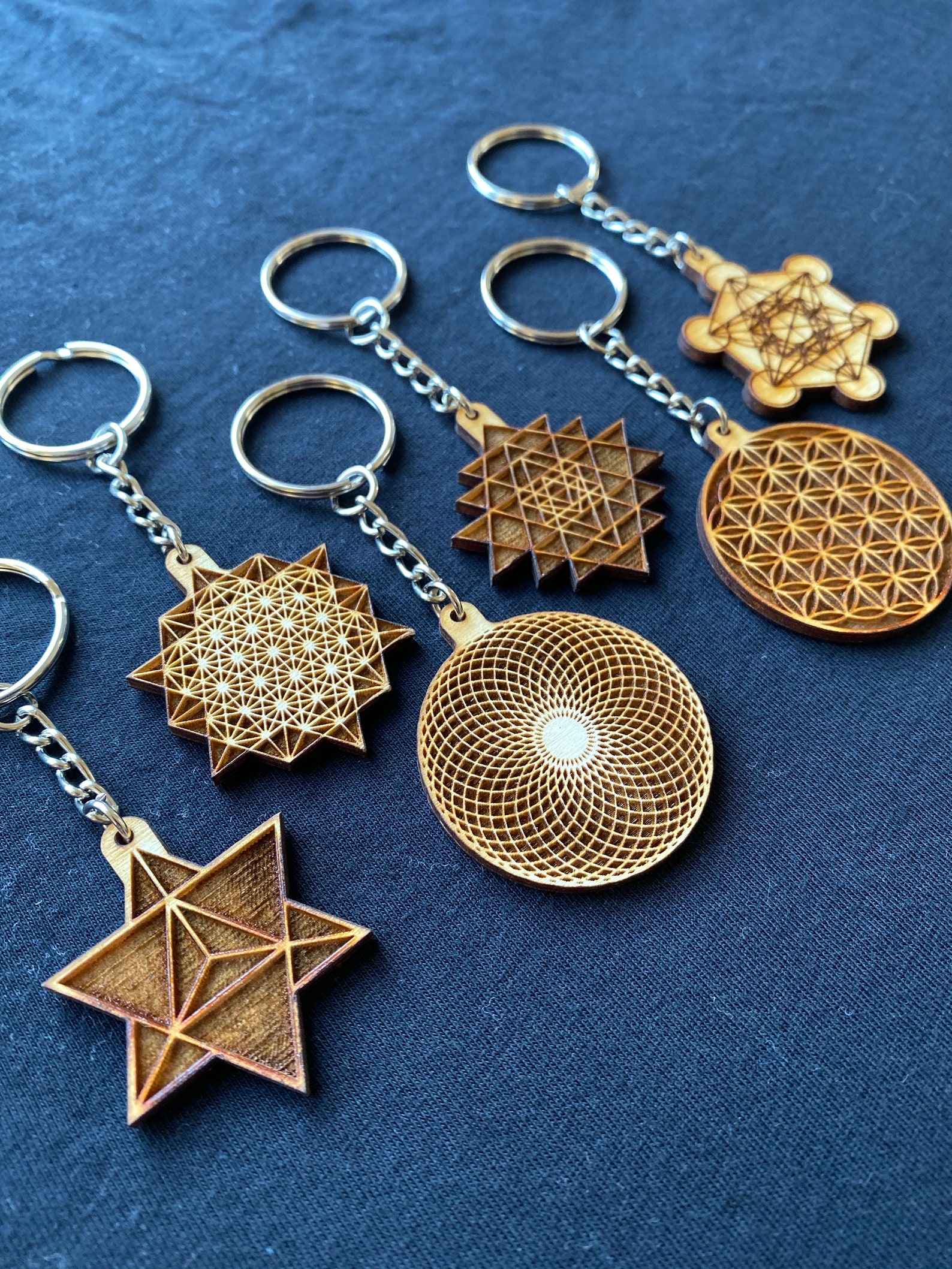 Sacred Geometry Key Chains, Sacred Geometry Key Ring, Flower of Life ...