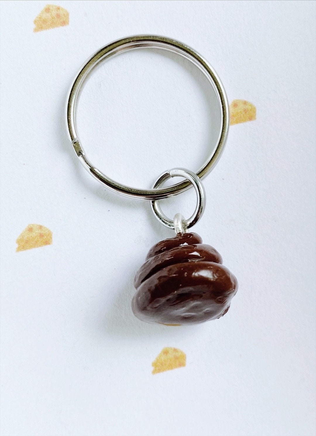 Poop Keychain, Handmade Clay Poop Keychain, Poo, Bathroom, Funny ...